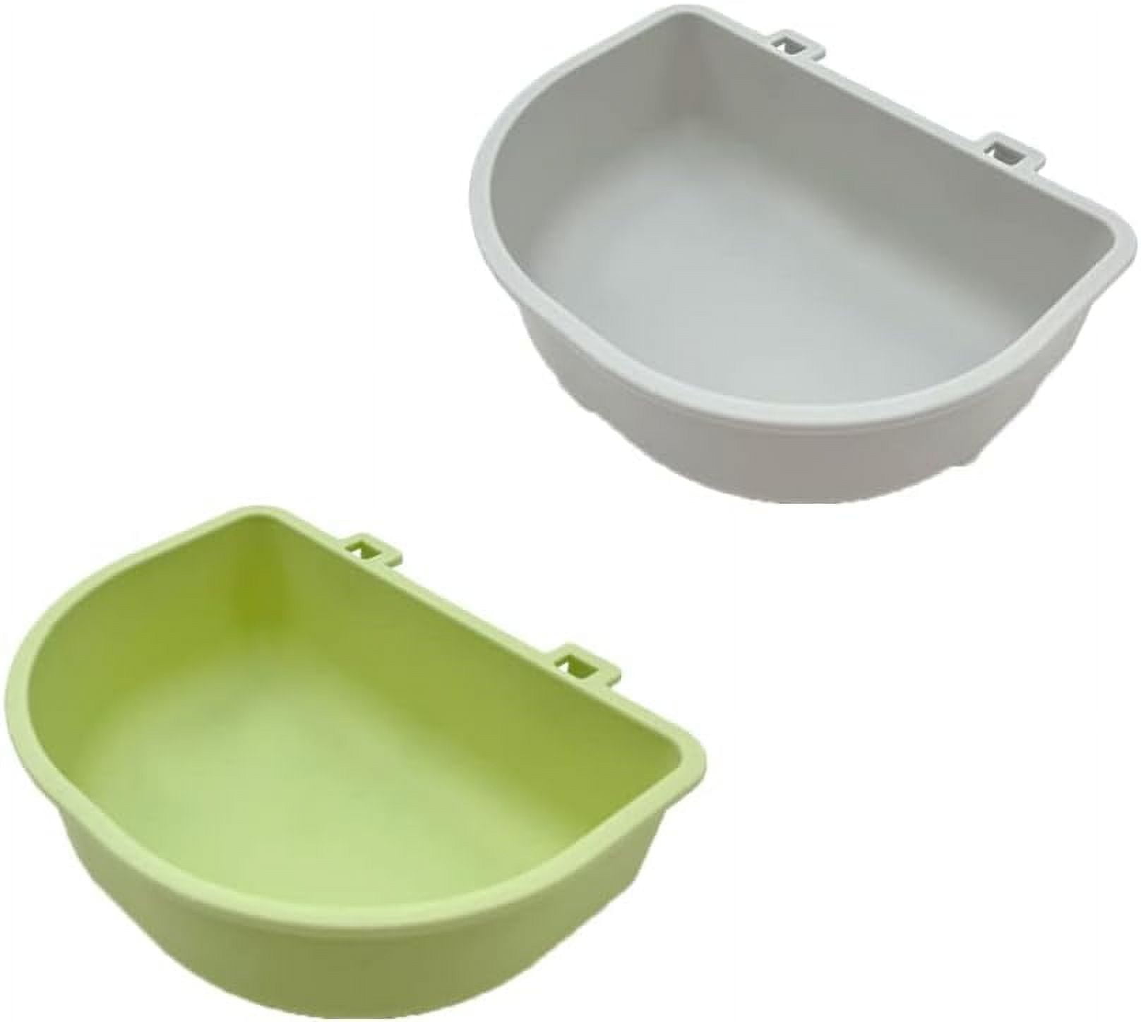 2 Pack Pet Carrier Feeder Clip-on Wire Cage Bowl Bird Feeding Dish ...