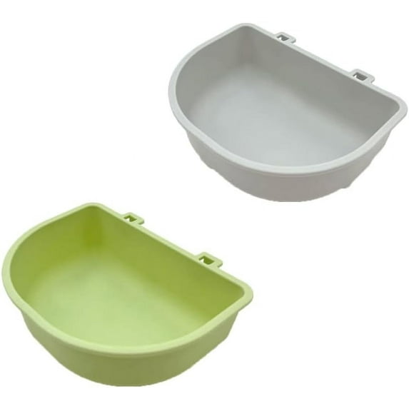 2 Pack Pet Carrier Feeder Clip-on Wire Cage Bowl Bird Feeding Dish ...