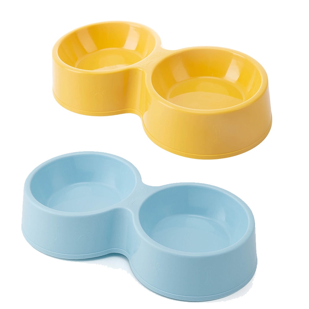 2 Pack Pet Feeder For Dogs Cat Double Lift Bowl Plastic Food Water ...