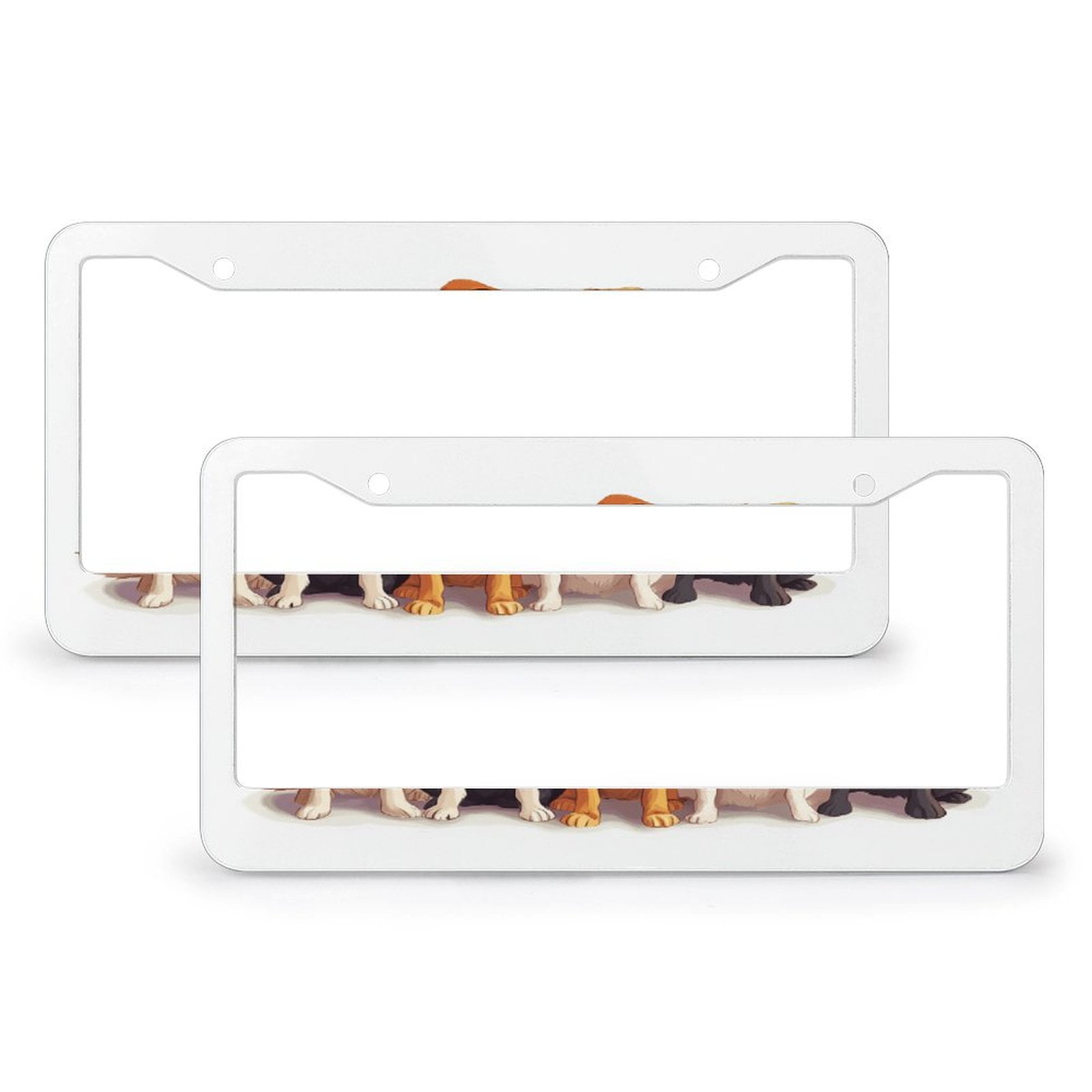 2 Pack Pet Groomers License Plate Frame Dog Themed Auto Decorative ...
