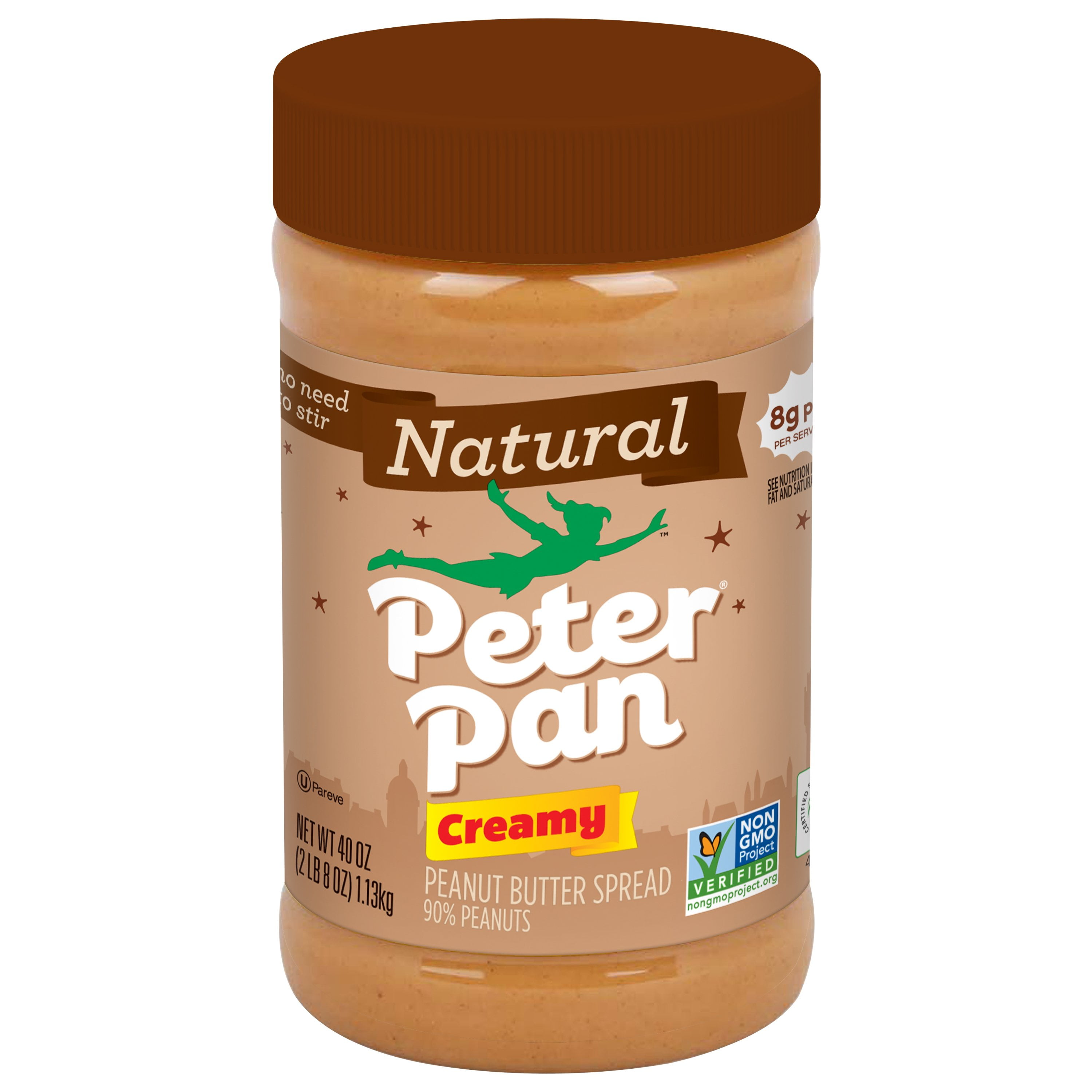 2 Pack Peter Pan Natural Creamy Peanut Butter - Walmart.com