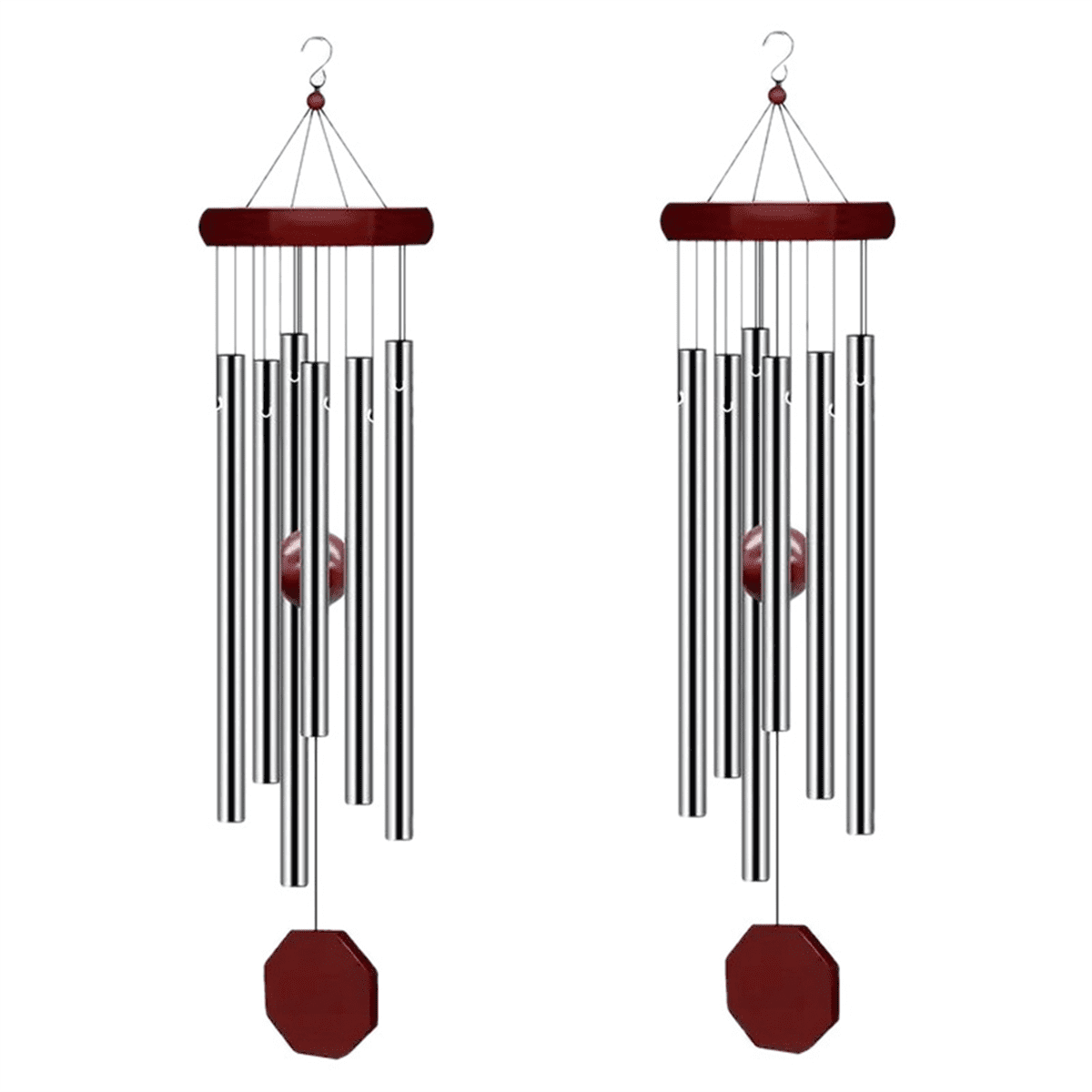 2 Pack PgzsyMemorial Wind Chimes Outdoor Large Deep Tone, Elegant ...
