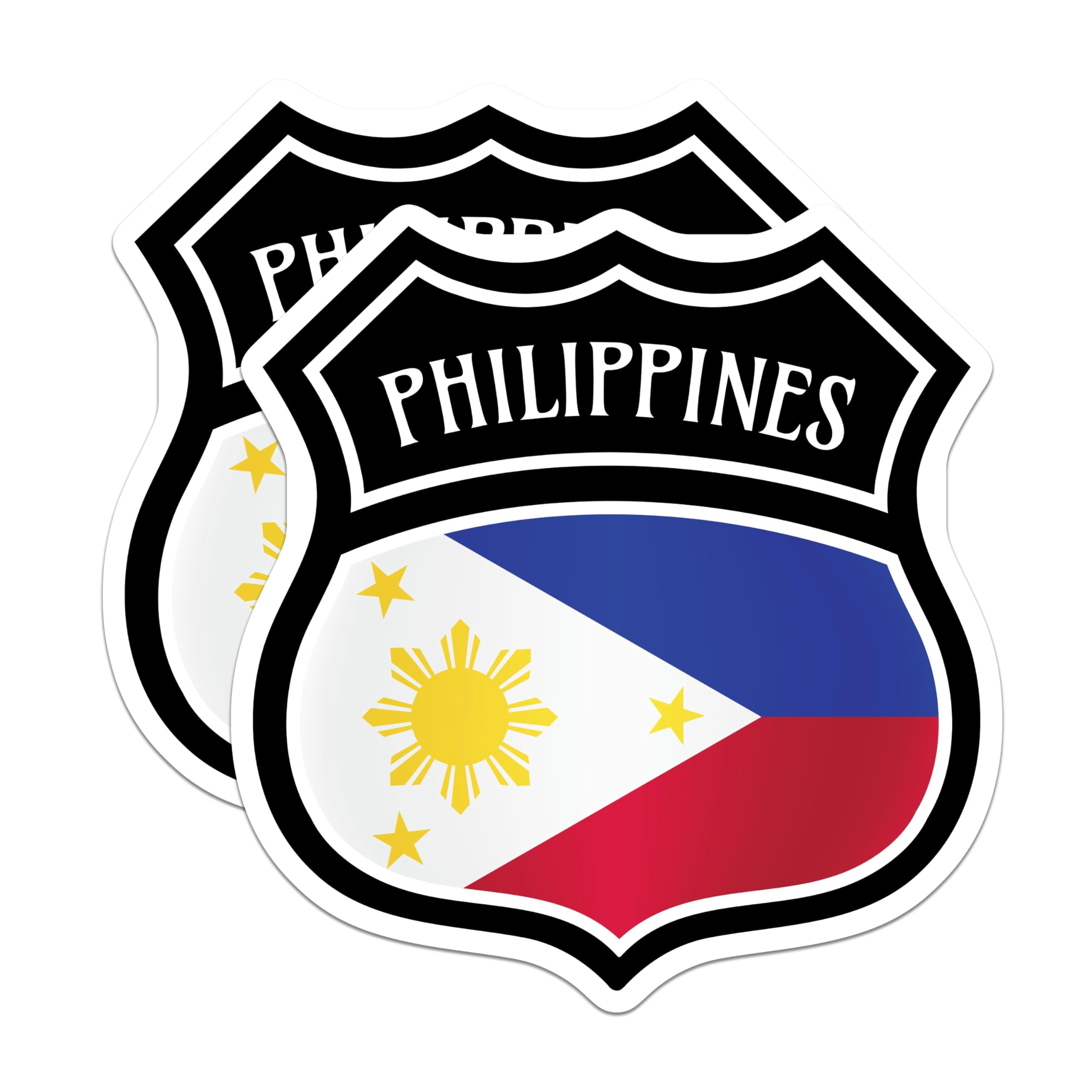 (2 Pack) Philippines Flag Stickers - Filipino Pride Decals - Souvenir ...