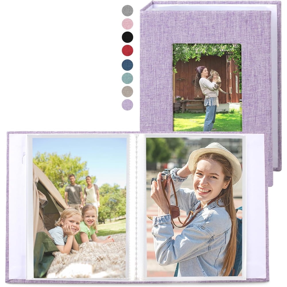 2 Pack Photo Album 4x6, Linen Cover Photo Album, Small Photo Album Book ...
