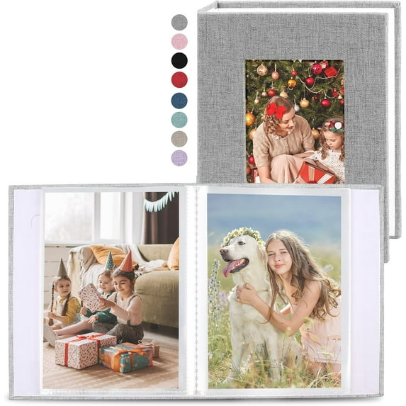 2 Pack Photo Album 4x6, Linen Cover Photo Book, Small Photo Album Book ...