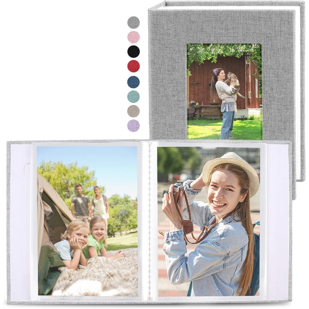 2 Pack Photo Album 5x7, Linen Cover Photo Book, Small Photo Album Book ...