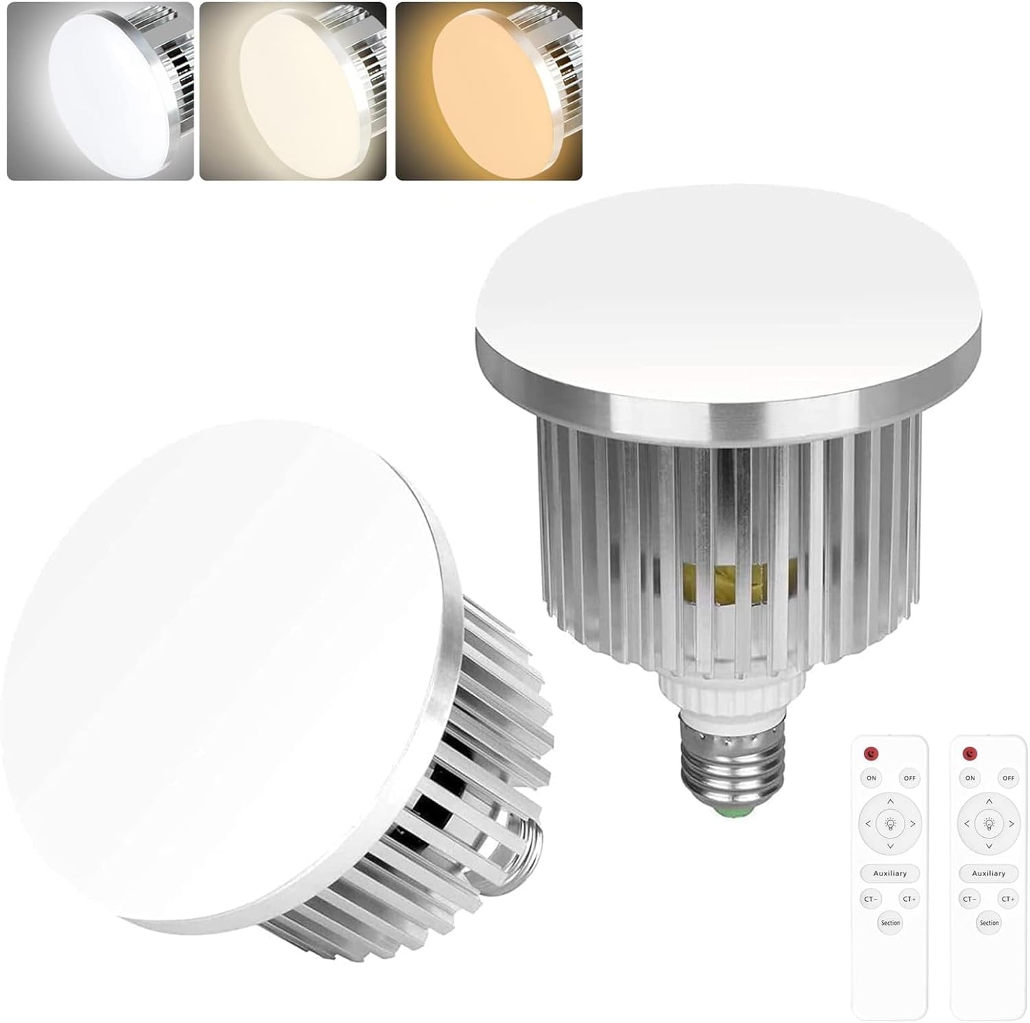 2 Pack Photography Light Bulb 85W LED for Softbox/Umbrella, 3000k-5500k ...