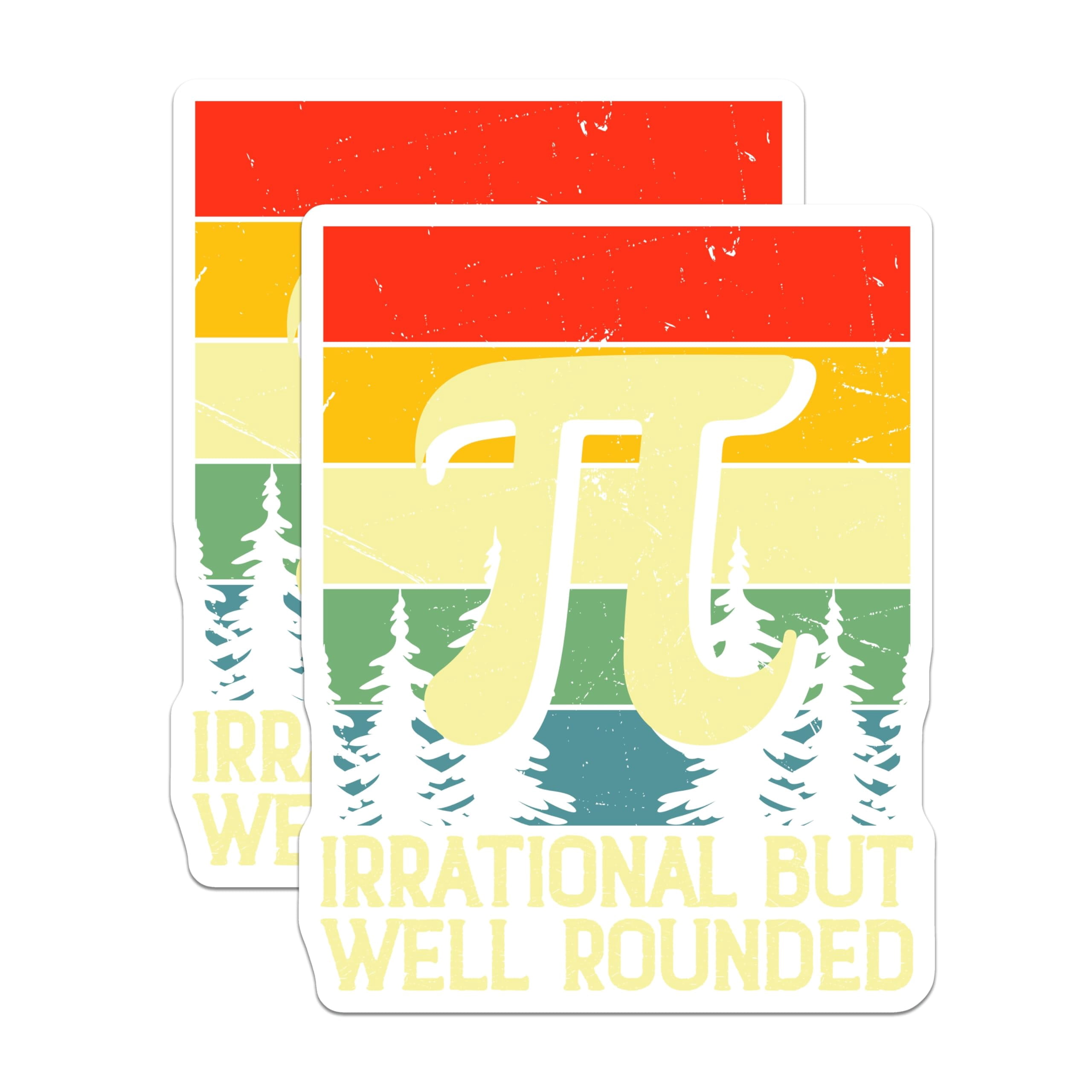(2 Pack) Pi Day Magnets - Math Teacher - Irrational But Well Rounded ...