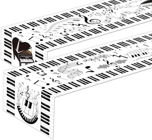 2 Pack Piano Notes Table Runner-Music Themed Birthday Party Supplies ...
