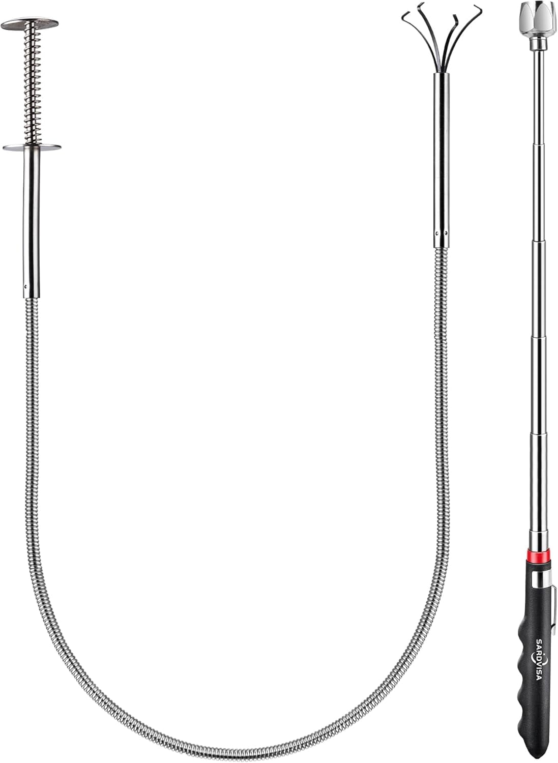 2 Pack Pickup Tool Set, 25 LB Telescoping Magnet Grabber Tool with ...