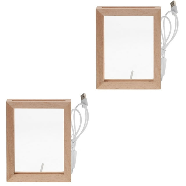 2 Pack Picture Frames Photo Frame Light Picture Frame Light Tabletop ...