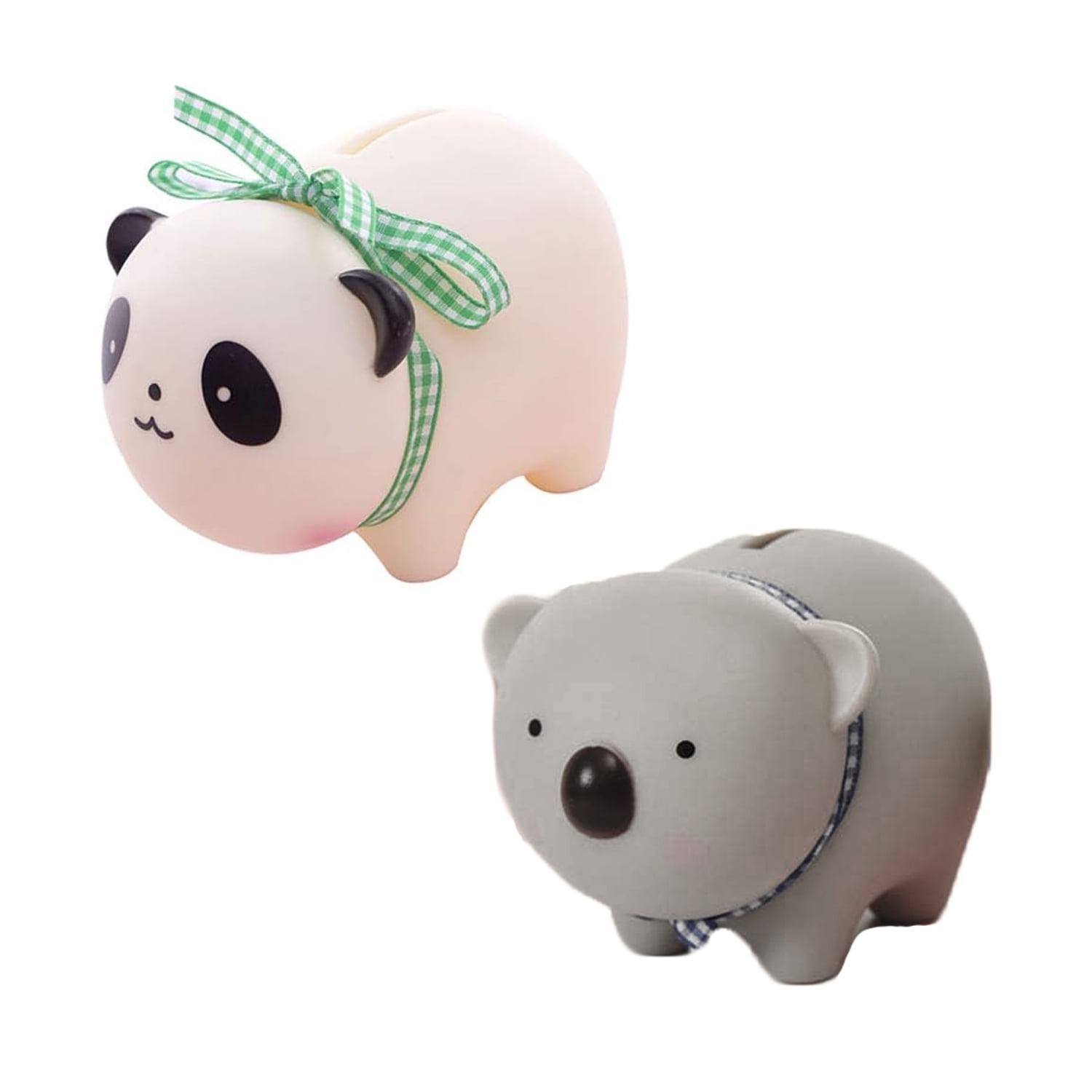 2 Pack Piggy Bank for Kids Adults, Vinyl Cute Money Box, Child's Coin ...