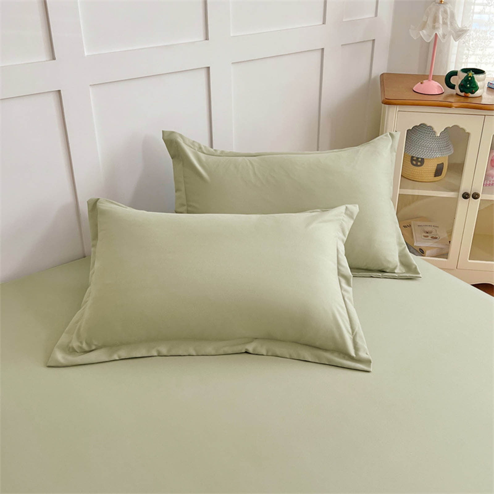 2 Pack Pillow Shams 29.1x18.8 Inches,Queen Size Knitted Cotton ...