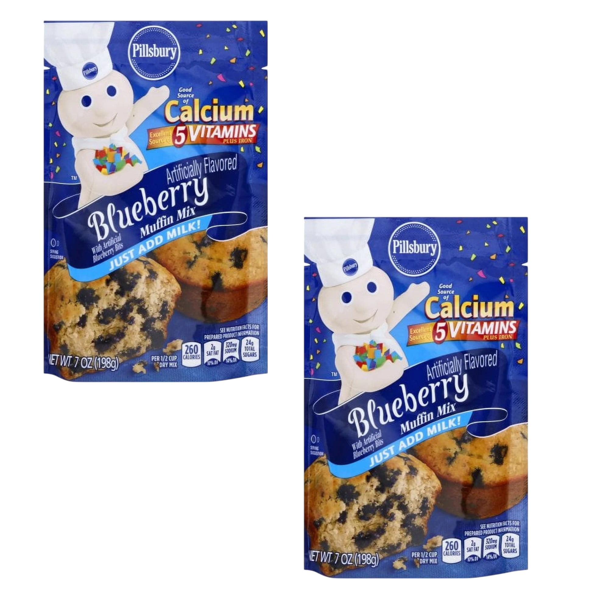 ( 2 Pack ) Pillsbury Muffin Mix, Blueberry, 7 Oz - Walmart.com