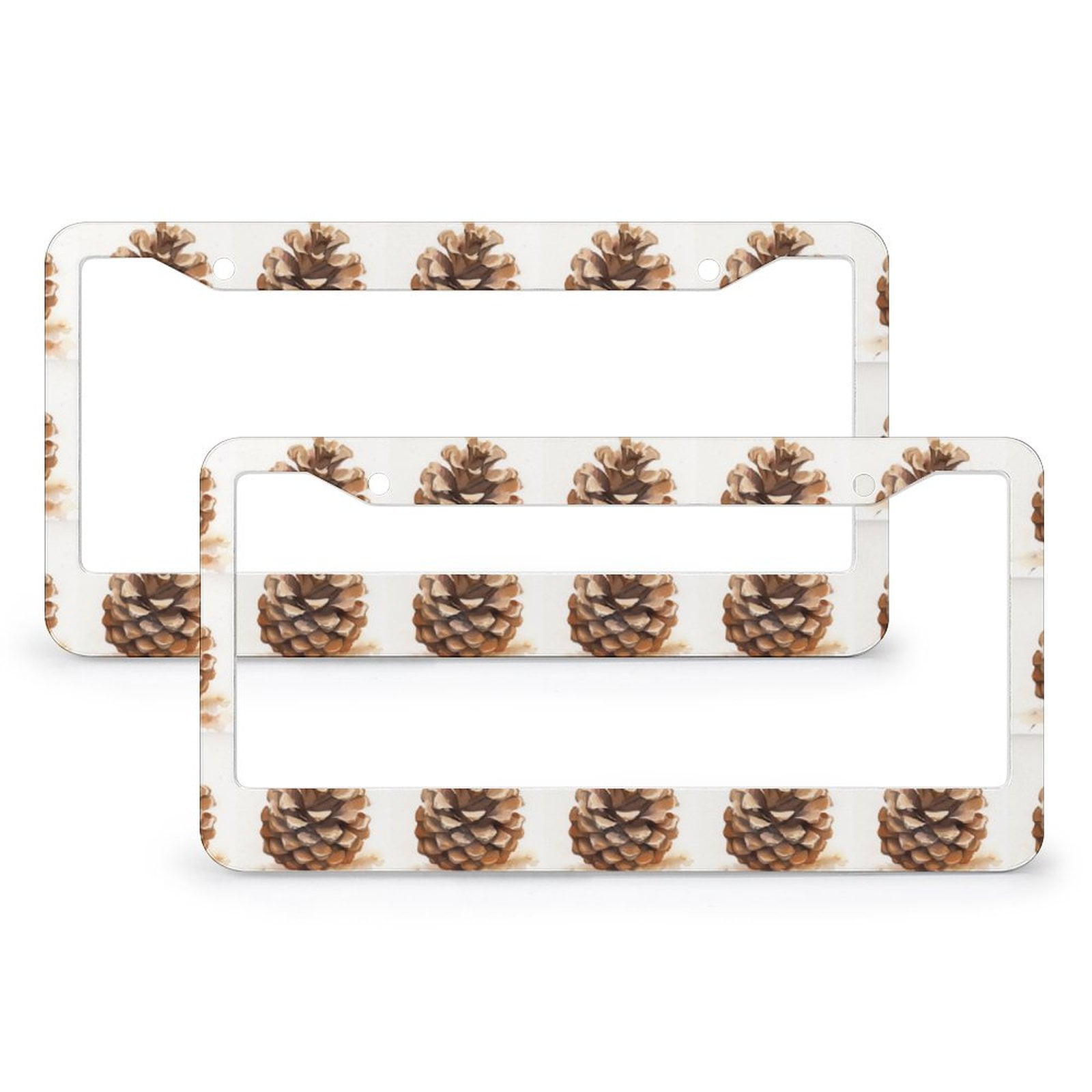 2 Pack Pine Cone License Plate Cover Cute Pine Cone Evergreen ...