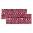 2 Pack Pink Boho Valance for Window Moroccan Geometric Striped Folk ...