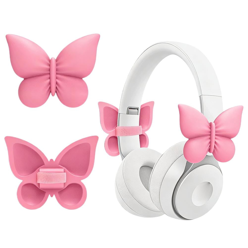 2 Pack Pink Bow Headphone Accessories Cute 3D Printed Bows for Headset ...