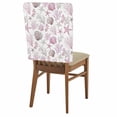 2 Pack Pink Coastal Chair Back Covers Summer Starfish Shell Coral ...