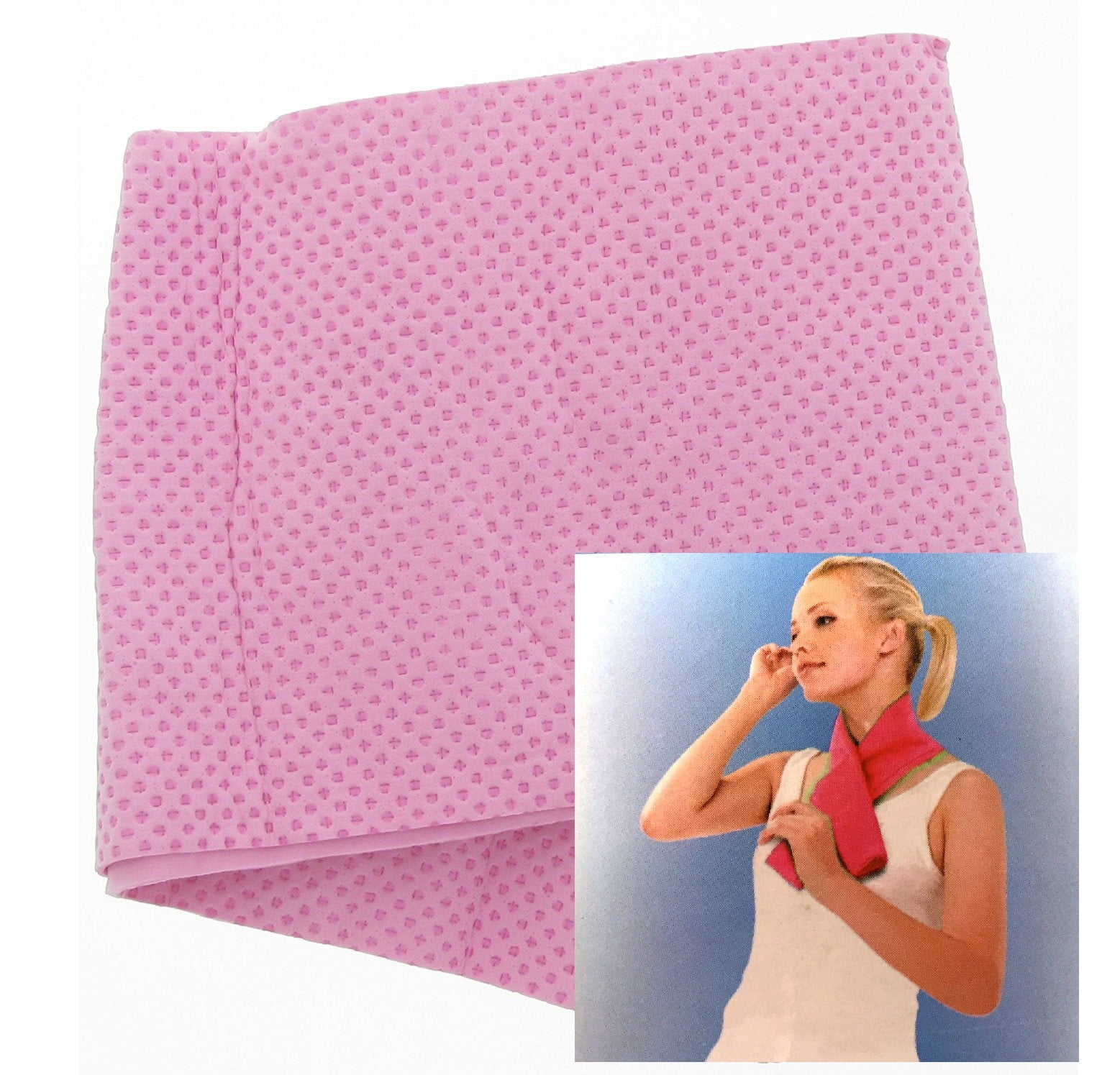 2 Pack Pink Cooling Towel - Reusable Instant Cool Gym, Running, Outdoor ...