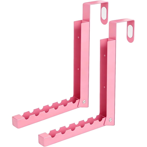 2 Pack Pink Over The Door Hooks, Over The Door Hanger, Folding Over The ...
