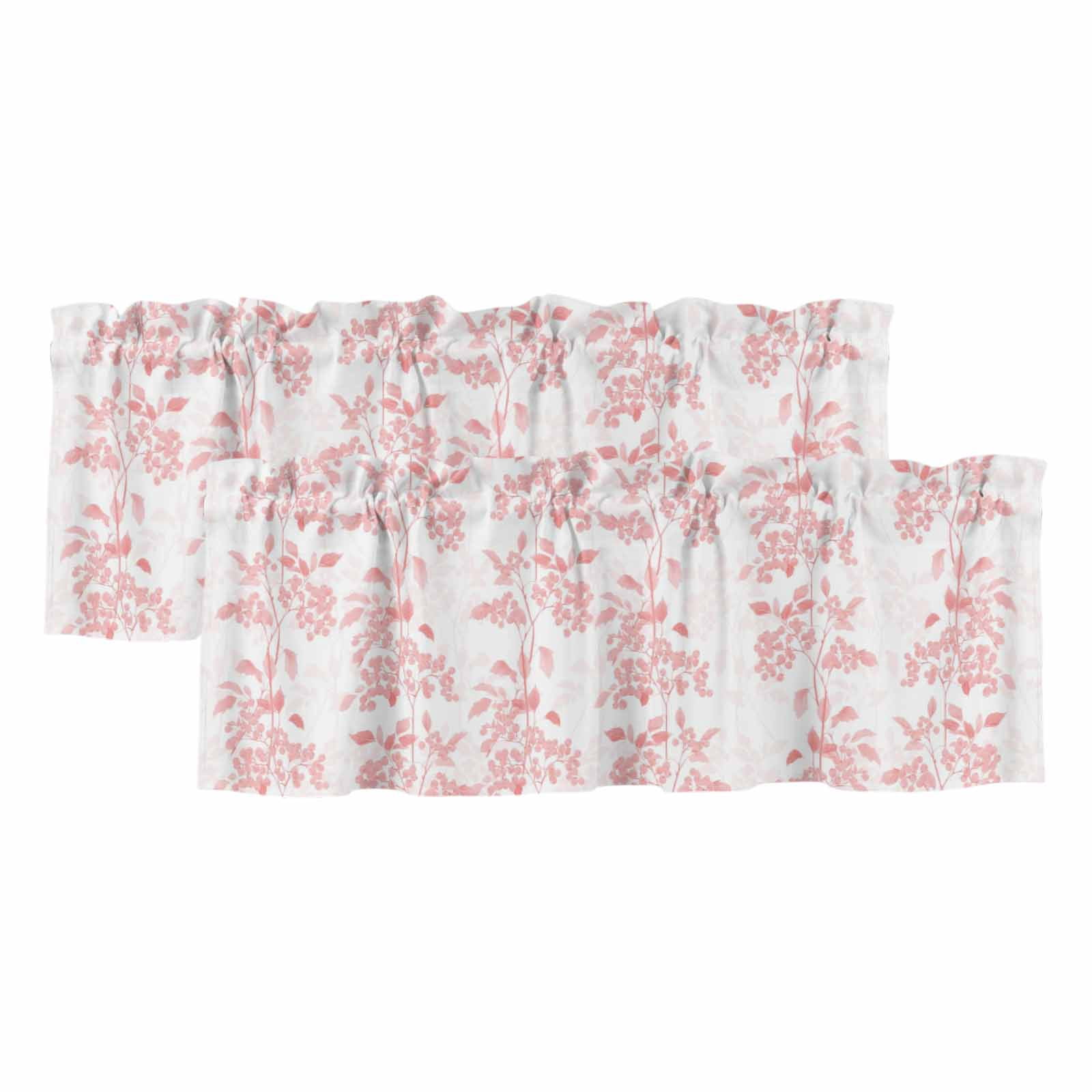 2 Pack Pink Fruit Valances for Windows Bedroom Living Room Window ...