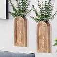 2 Pack Pink Glass Wall Vase Set - Modern Farmhouse & Boho Wall Decor ...