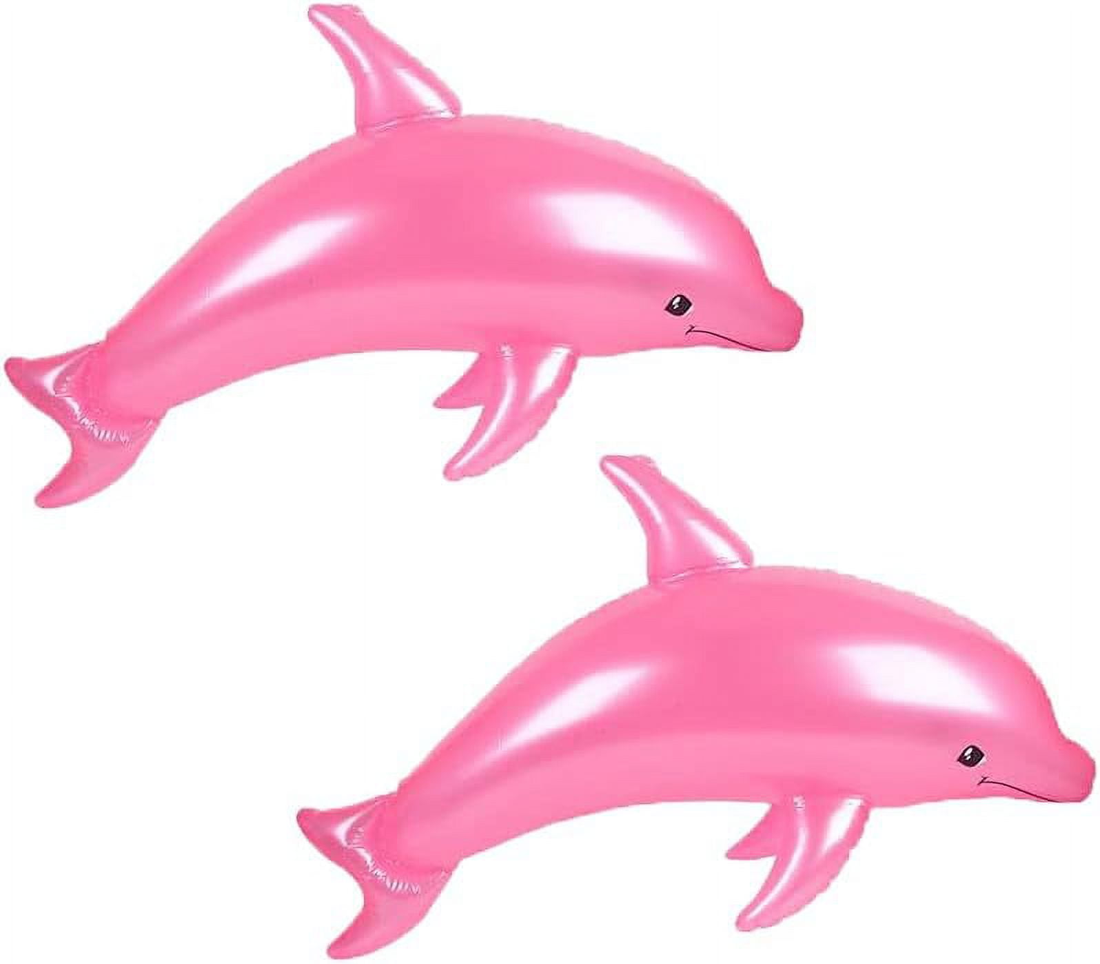 Zugar Land Pearlized Dolphin Inflatable Pool Toy, Pink, 40", 2 Pack ...