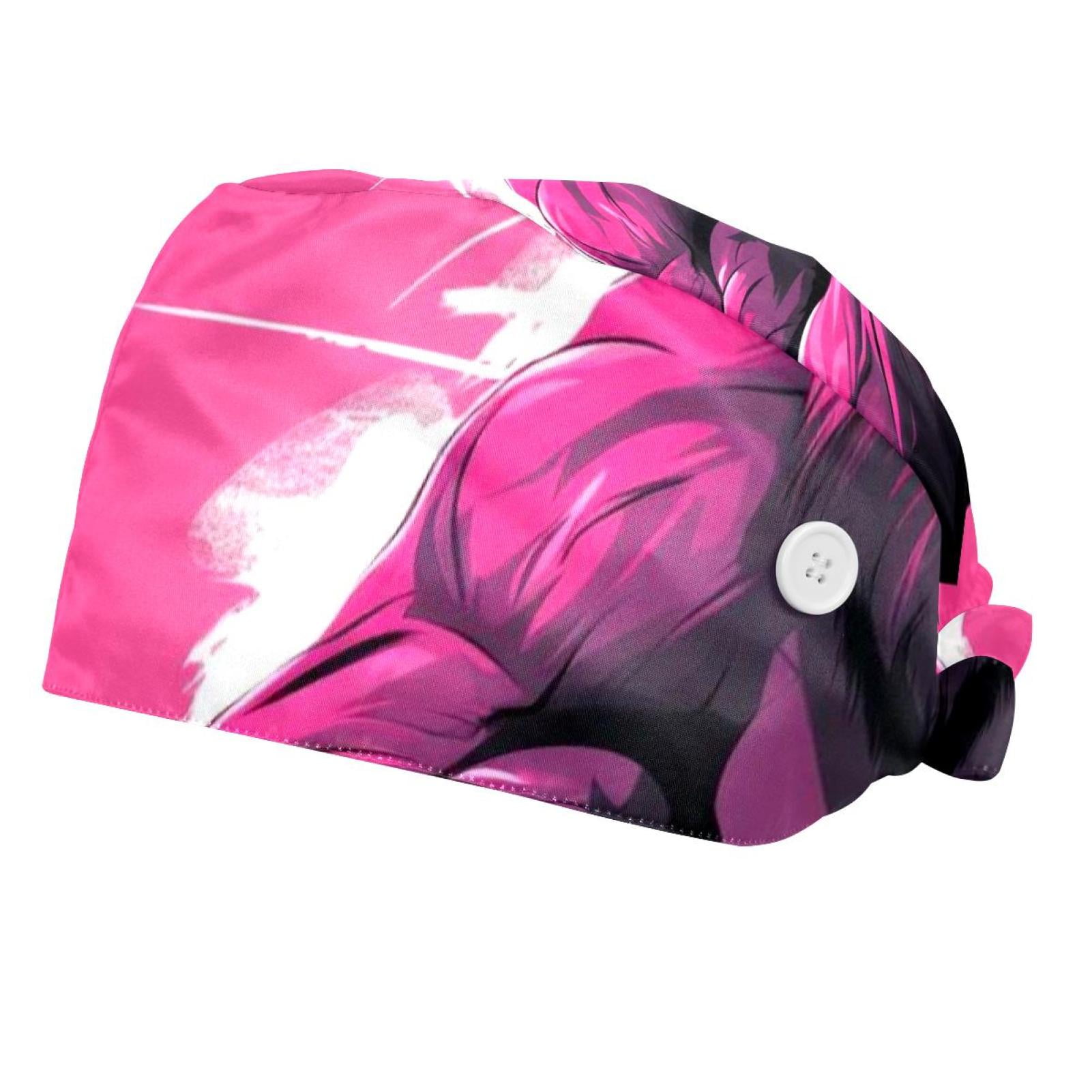 2 Pack Pink Monkey Orangutan Adjustable Bouffant Caps Hats Working Cap ...