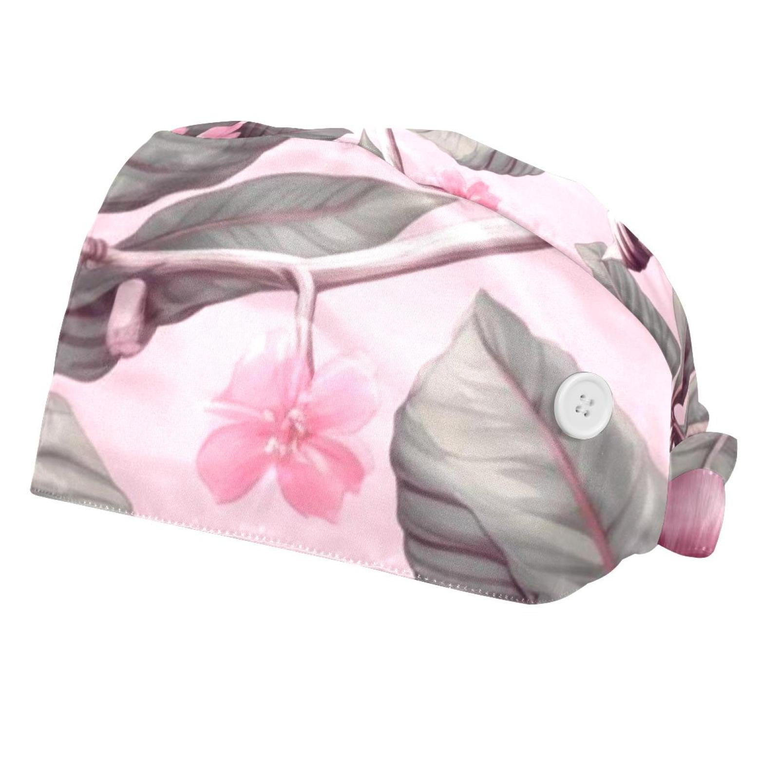 2 Pack Pink Monkey Orangutan Adjustable Bouffant Caps Hats Working Cap ...