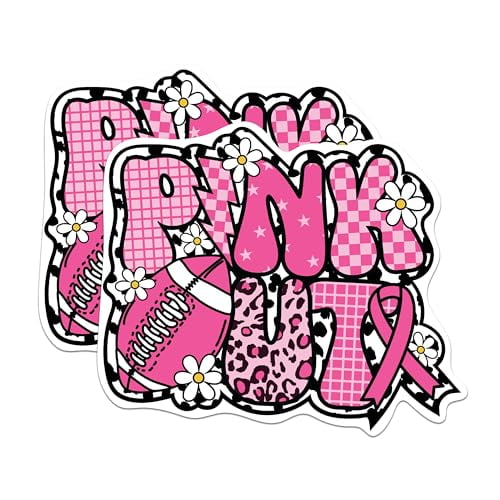 (2 Pack) Pink Out October Breast Cancer Awareness Stickers - Support ...