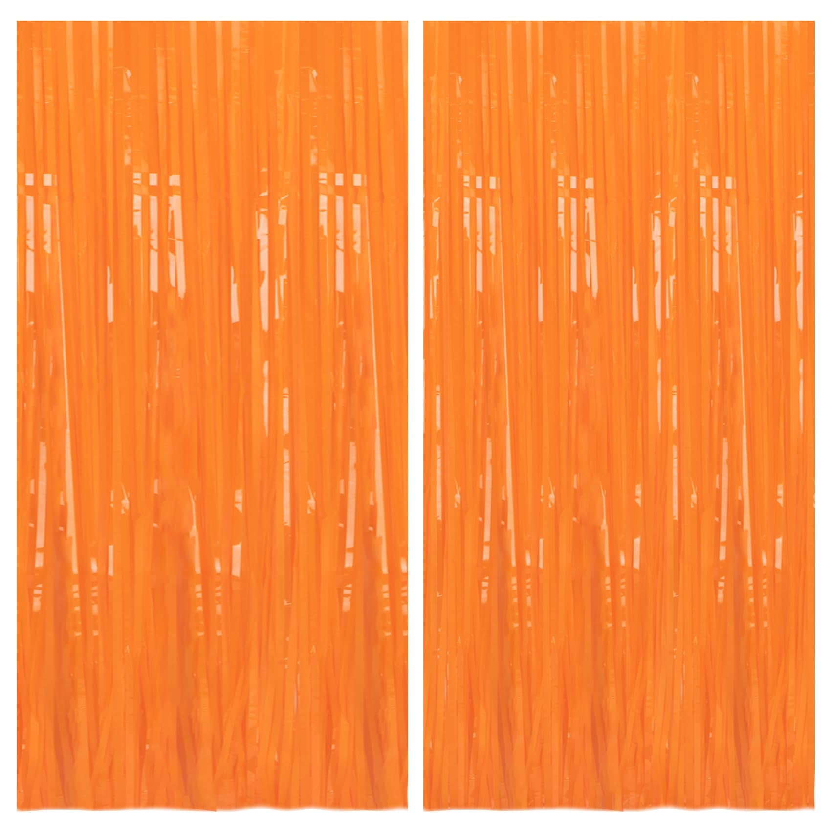 2 Pack Pink Tinsel Foil Fringe Party Backdrop Curtains 3.2x8.2 ft Pink ...