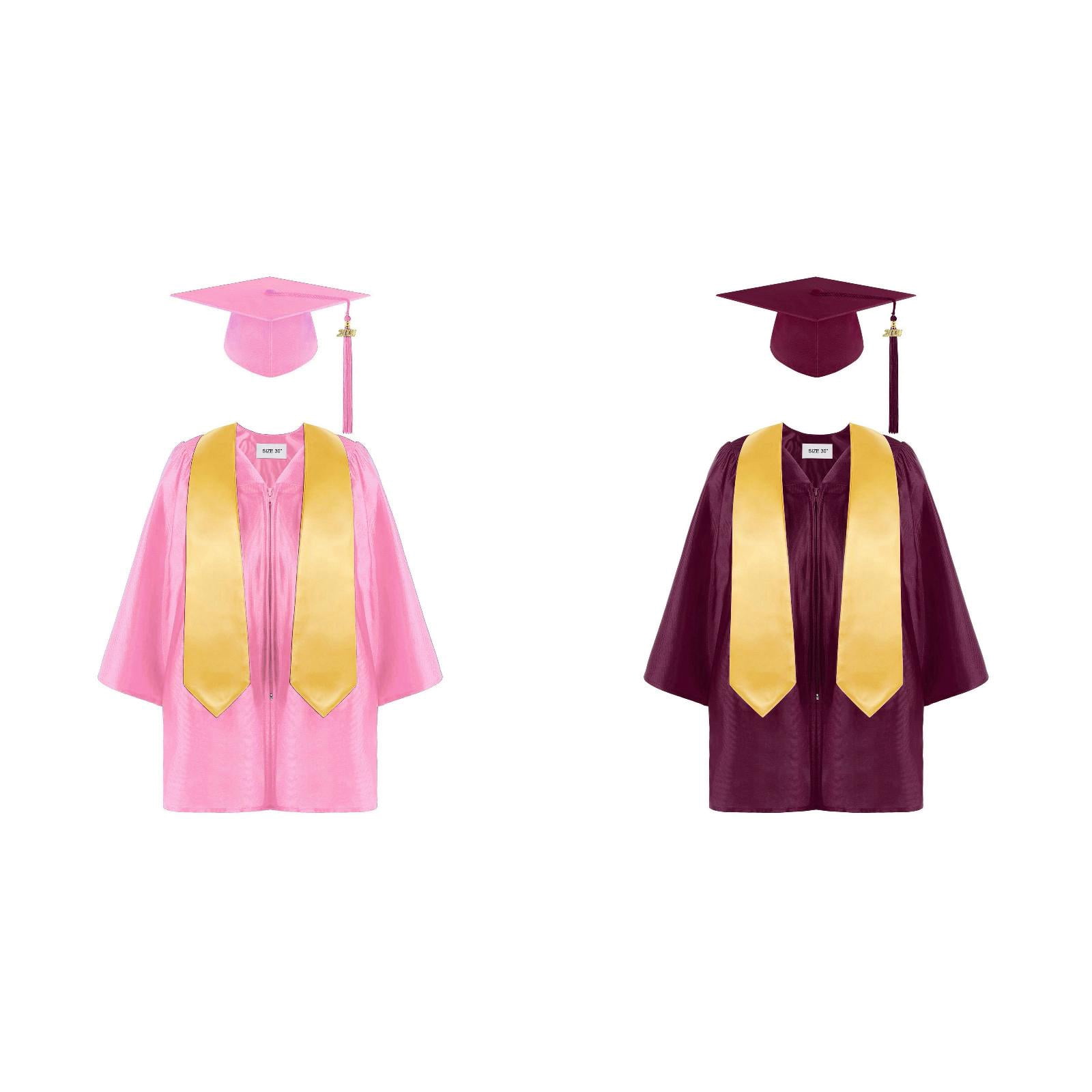 2 Pack(Pink & ) Preschool Kindergarten Graduation Gown Shorts S Cap Set ...