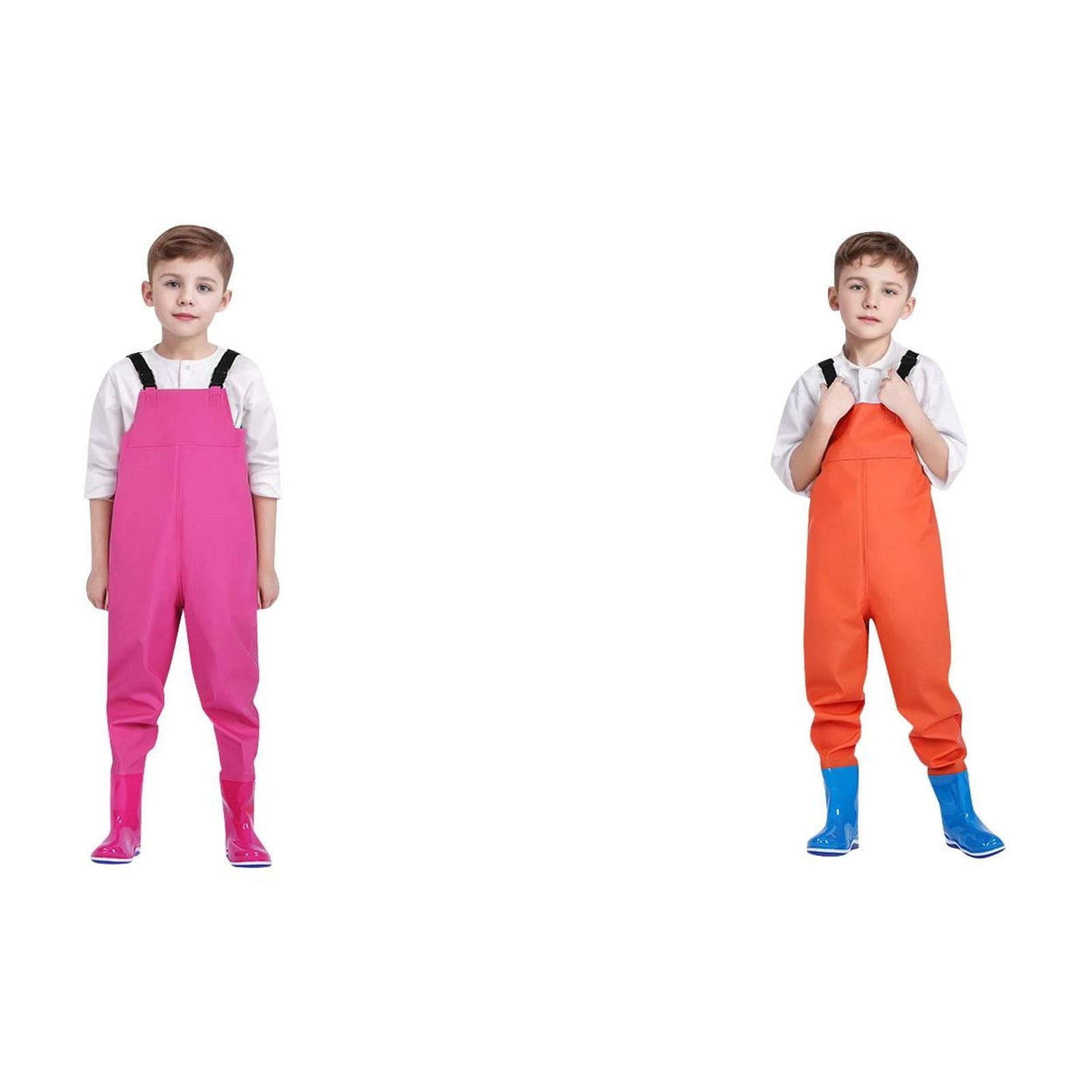 2 Pack(Pink & Yellow) Chest Waders Youth Meow Romper Fishing Waders for ...