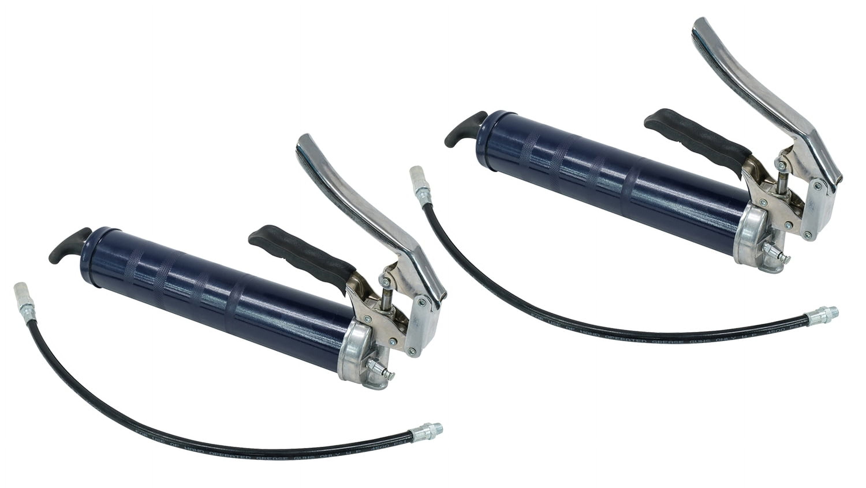 (2 Pack) Pistol Grip Grease Gun, 5000 PSI, 18" Hose, Capacity, 16oz ...