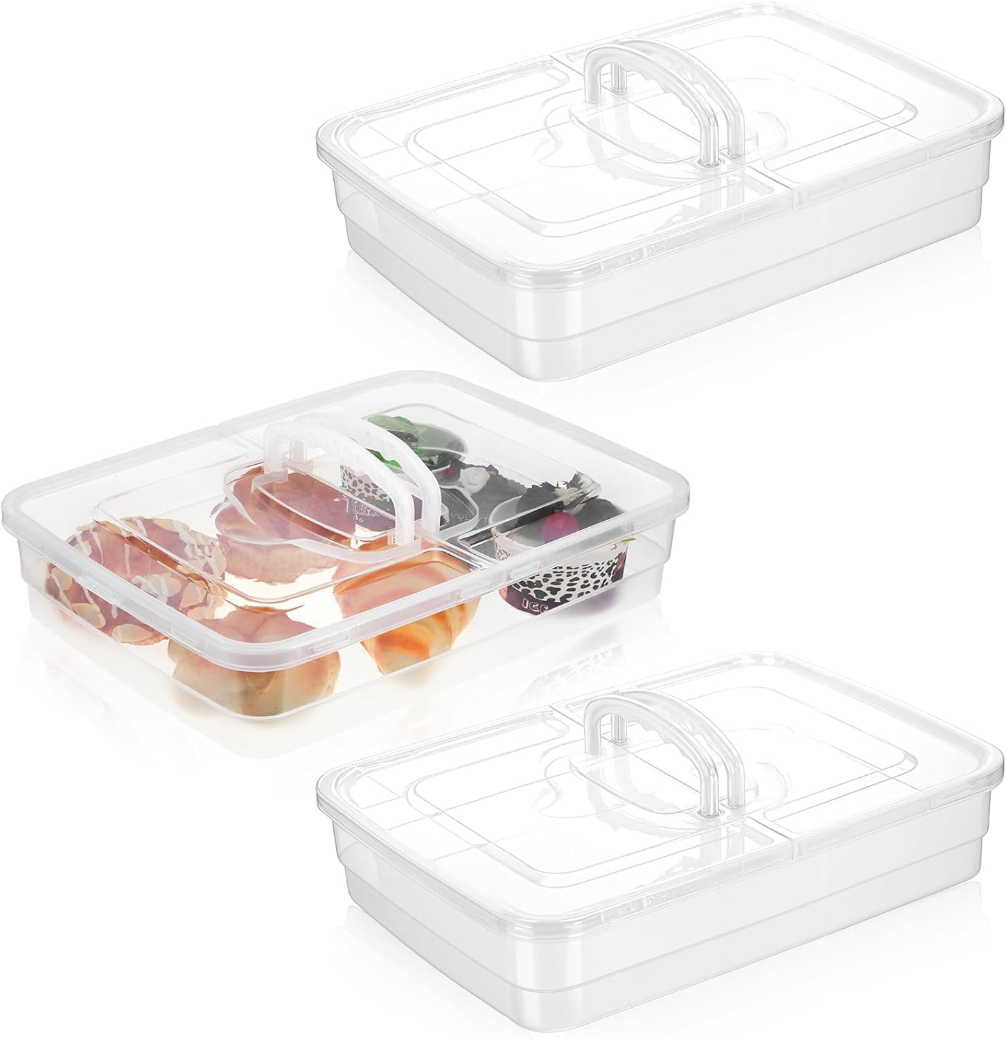 2 Pack Pizza Dough Proofing Box, 14 x 10 Inch Dough Trays with Lid and ...