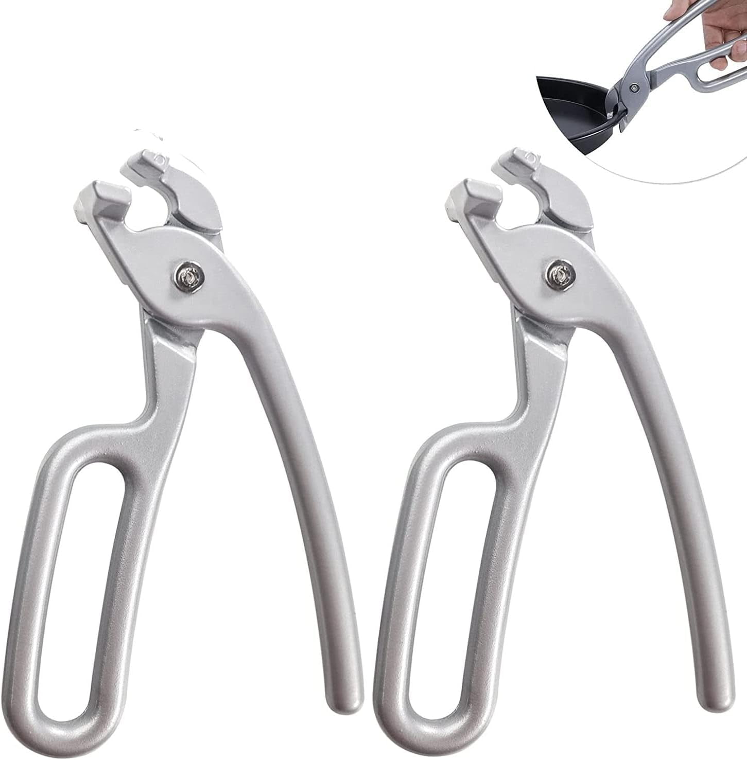 2 Pack Pizza Pan Gripper Heavy Duty Cast Aluminum Pan Tongs for Deep ...