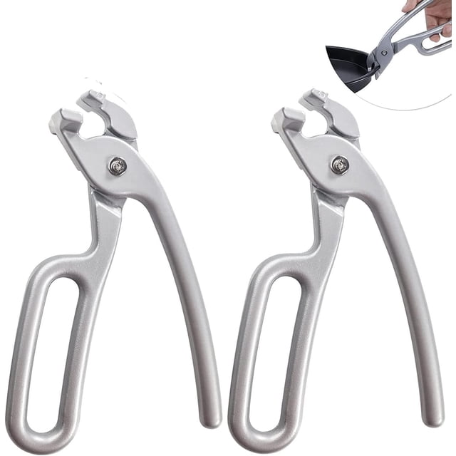 2 Pack Pizza Pan Gripper Heavy Duty Cast Aluminum Pan Tongs for Deep ...