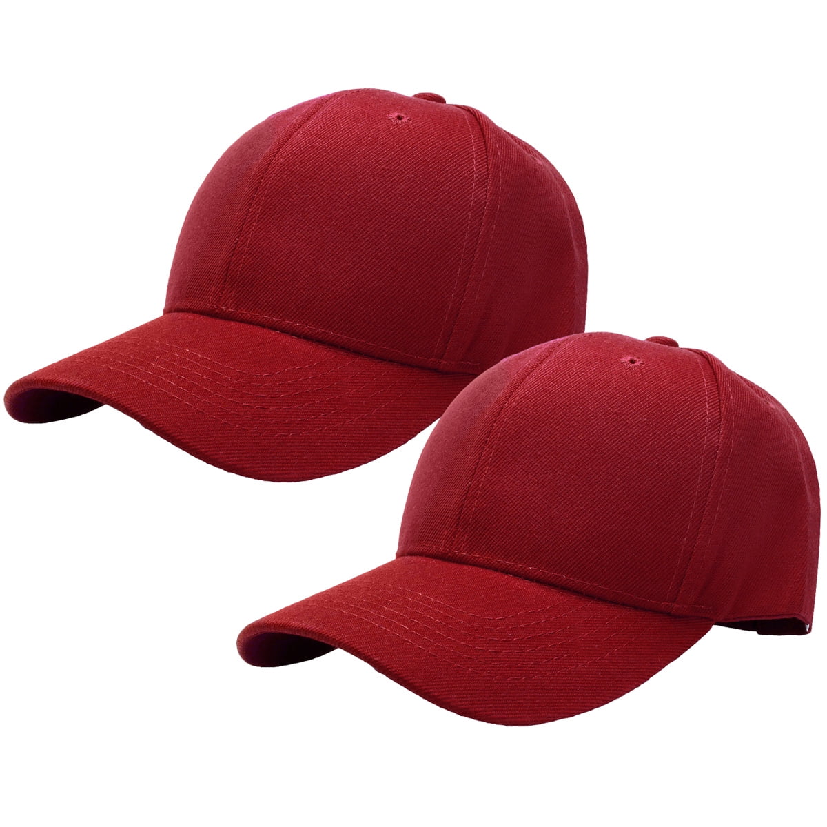 2-Pack Plain Baseball Cap for Men & Women Adjustable Size Outdoor ...