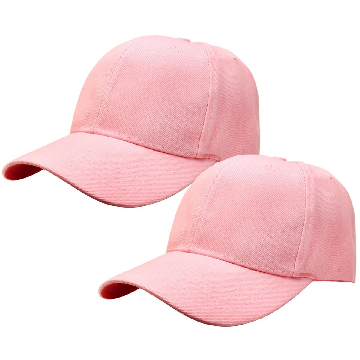 2-Pack Plain Baseball Cap for Men & Women Adjustable Size Outdoor ...