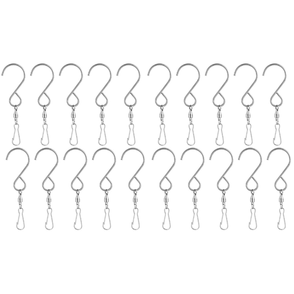 2 PCS Hooks for Hanging Swivel Wind Metal Wind-Turning Mini Strong ...