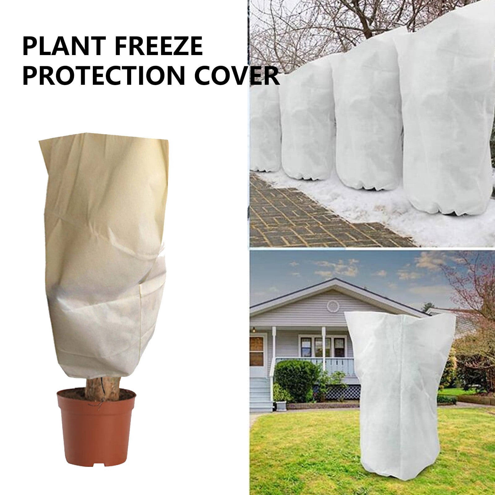 2-Pack Plant Covers Freeze Protection 31.4inch,Frost Cloth Plants ...