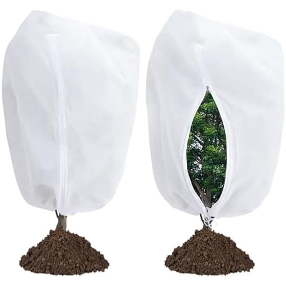 2-Pack Plant Covers Freeze Protection 78" x 89" 2.2 oz, Large Size Bag ...