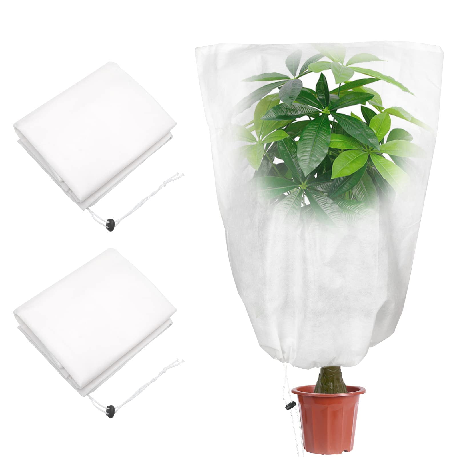 2 Pack Plant Fleece Plant Freeze Protection,100cm x 80cm Garden Fleece ...