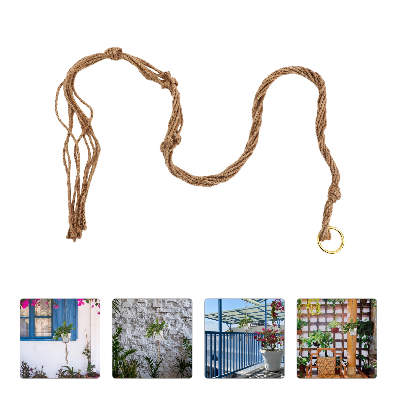 ULTNICE Hanger Rope Natural Jute 2Pcs Use - Walmart.com