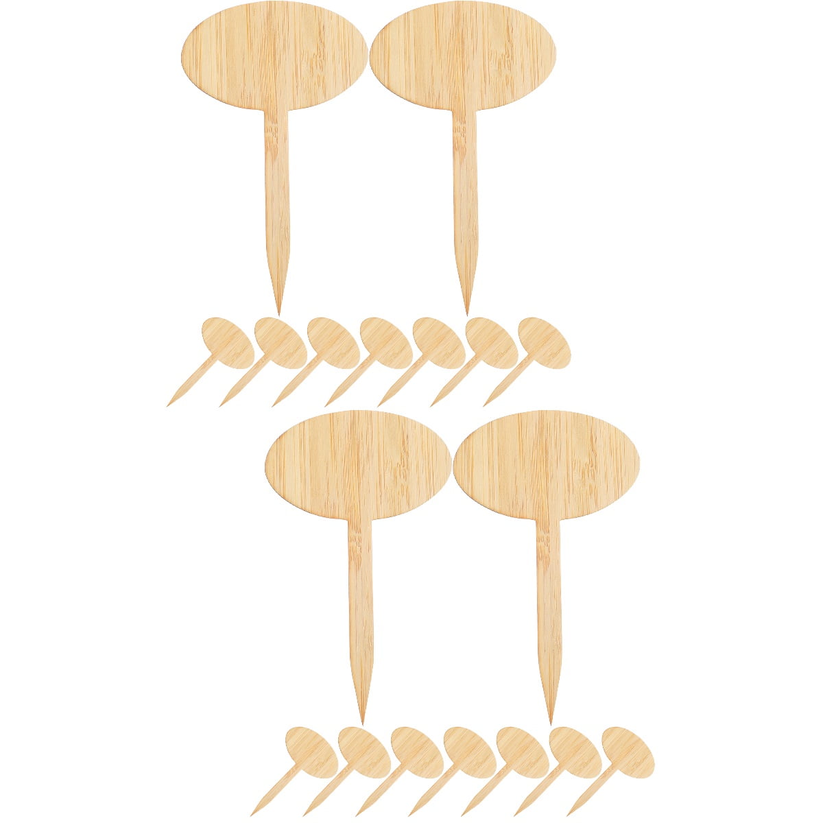 2 Pack Plant Outdoor Garden Flower Insert Label Wooden Sign Set 20pcs ...