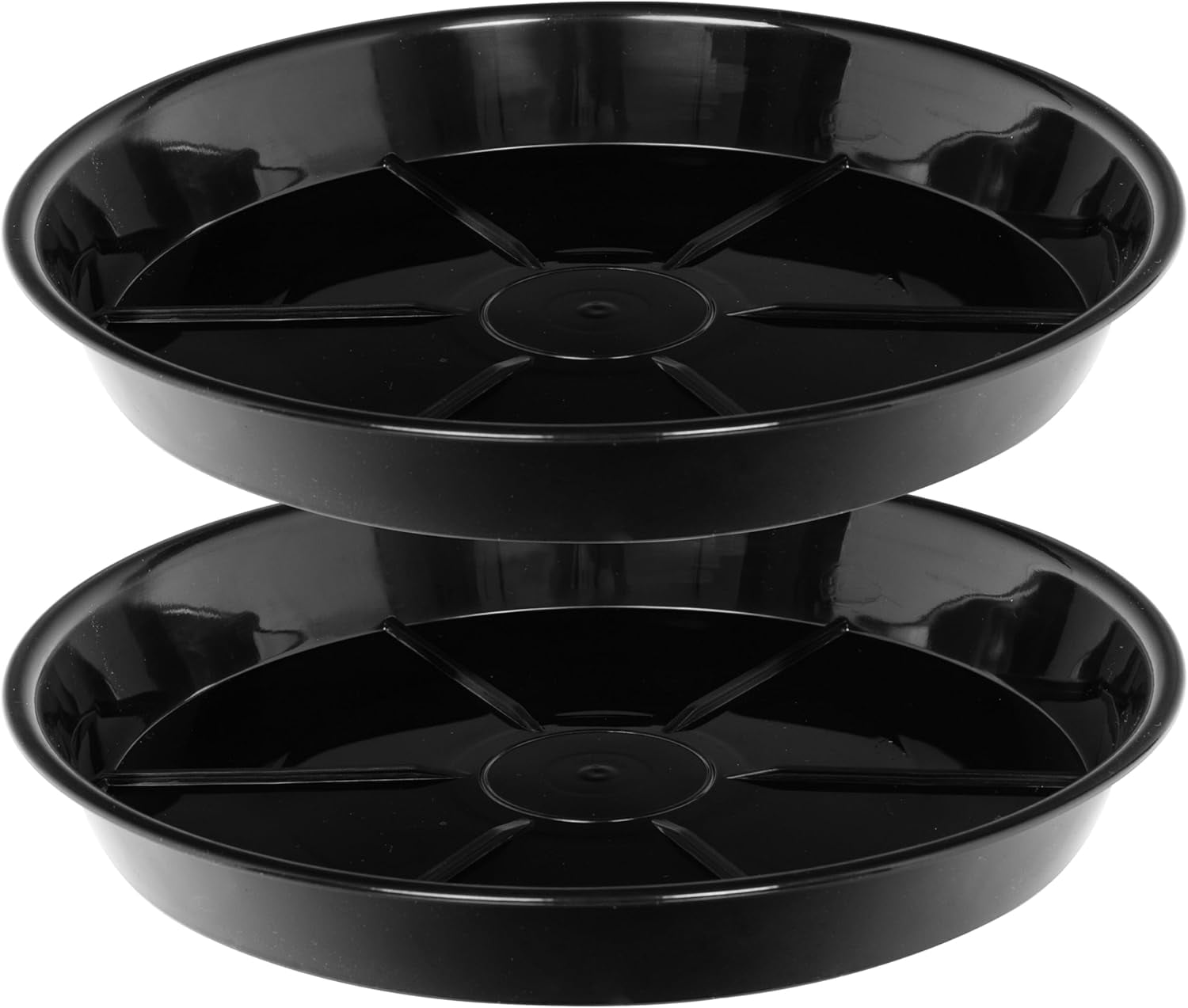 2 Pack Plant Saucer Drip Tray 17 inch, Large Heavy Sturdy Plastic ...