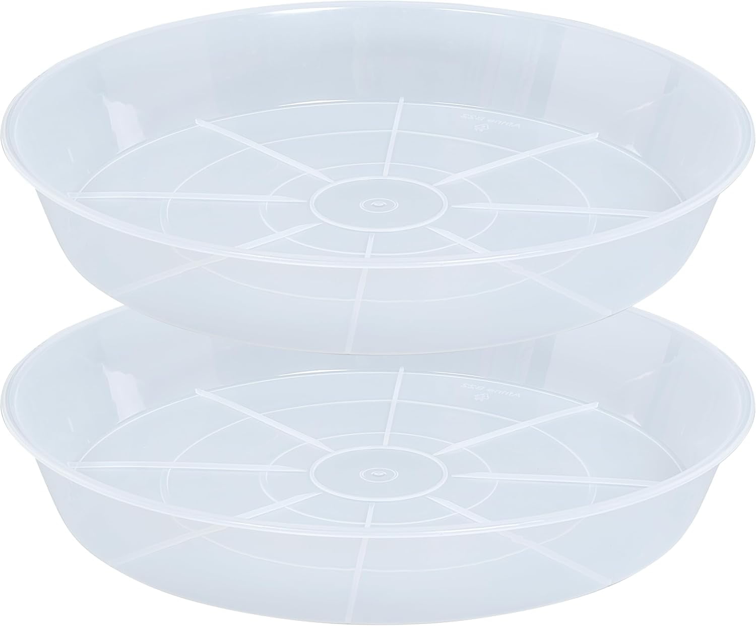 2 Pack Plant Saucer Drip Tray 19 inch, Large Heavy Sturdy Plastic ...