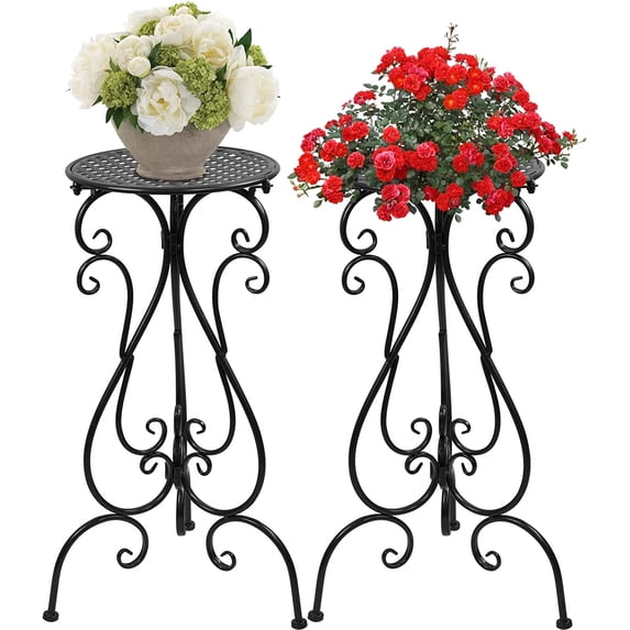 2 Pack Plant Stands Indoor Outdoor, Metal Flower Pot Holder 22.5 inch ...