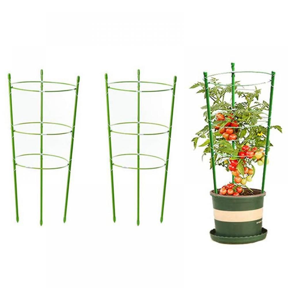 2 Pack Plant Support Cage Rust Resistant Garden Plant Support Ring ...