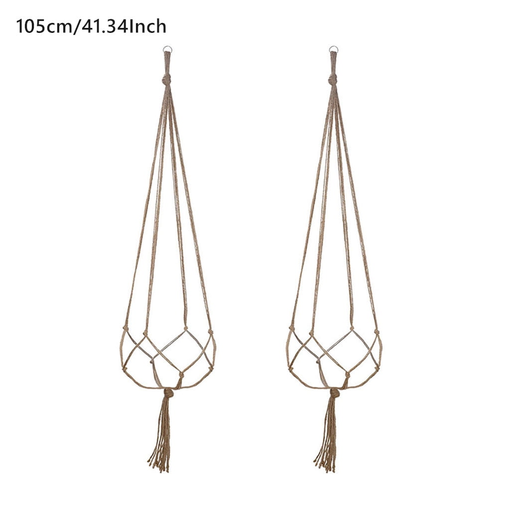 2-Pack Plants Hangers - 41" Cotton Rope Wall Hanging Planter Holders ...